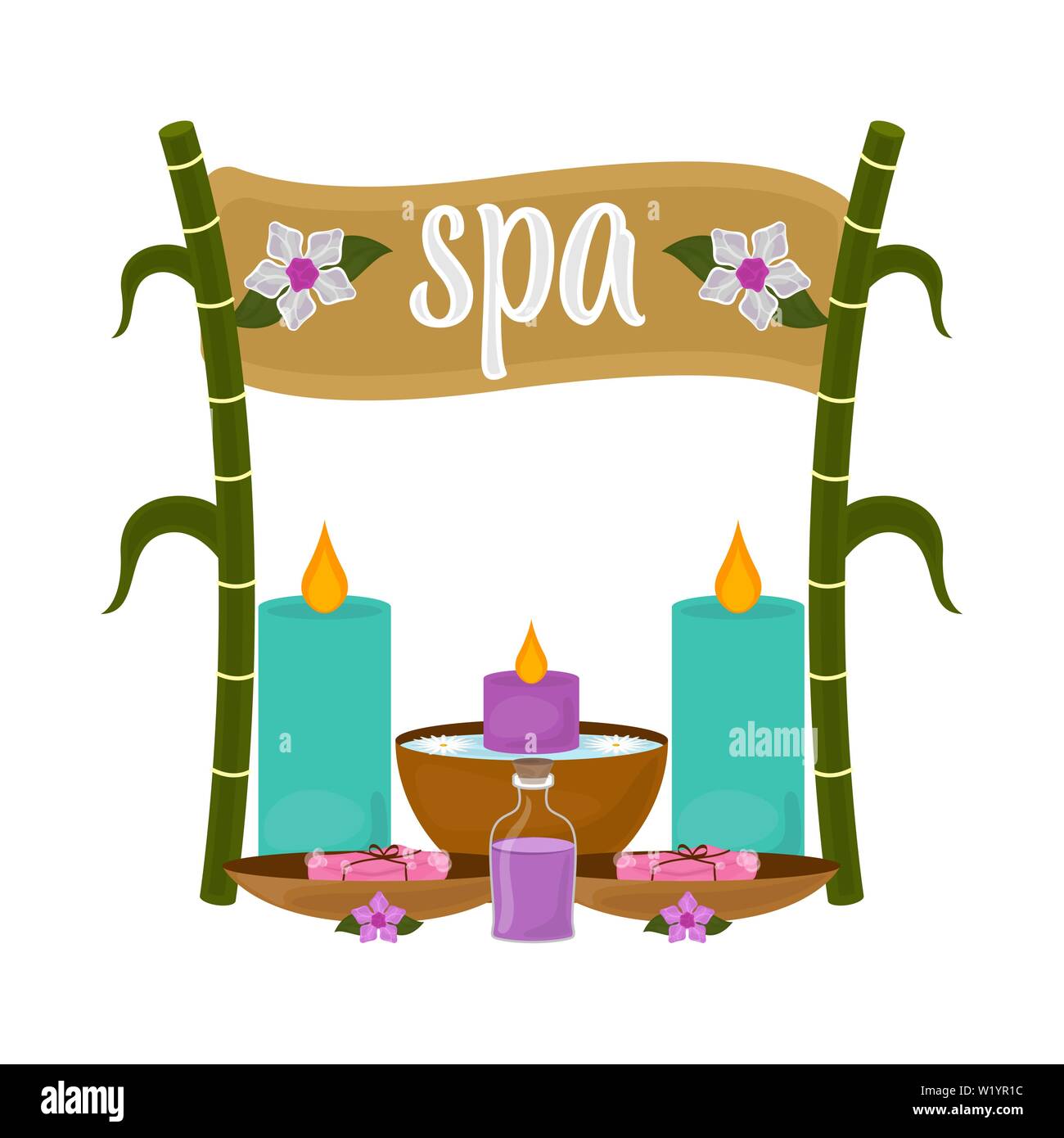 Spa treatment image Stock Vector Images - Alamy