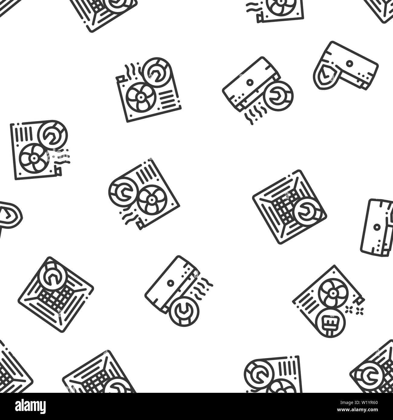 Air conditioner repair sign Black and White Stock Photos & Images - Alamy