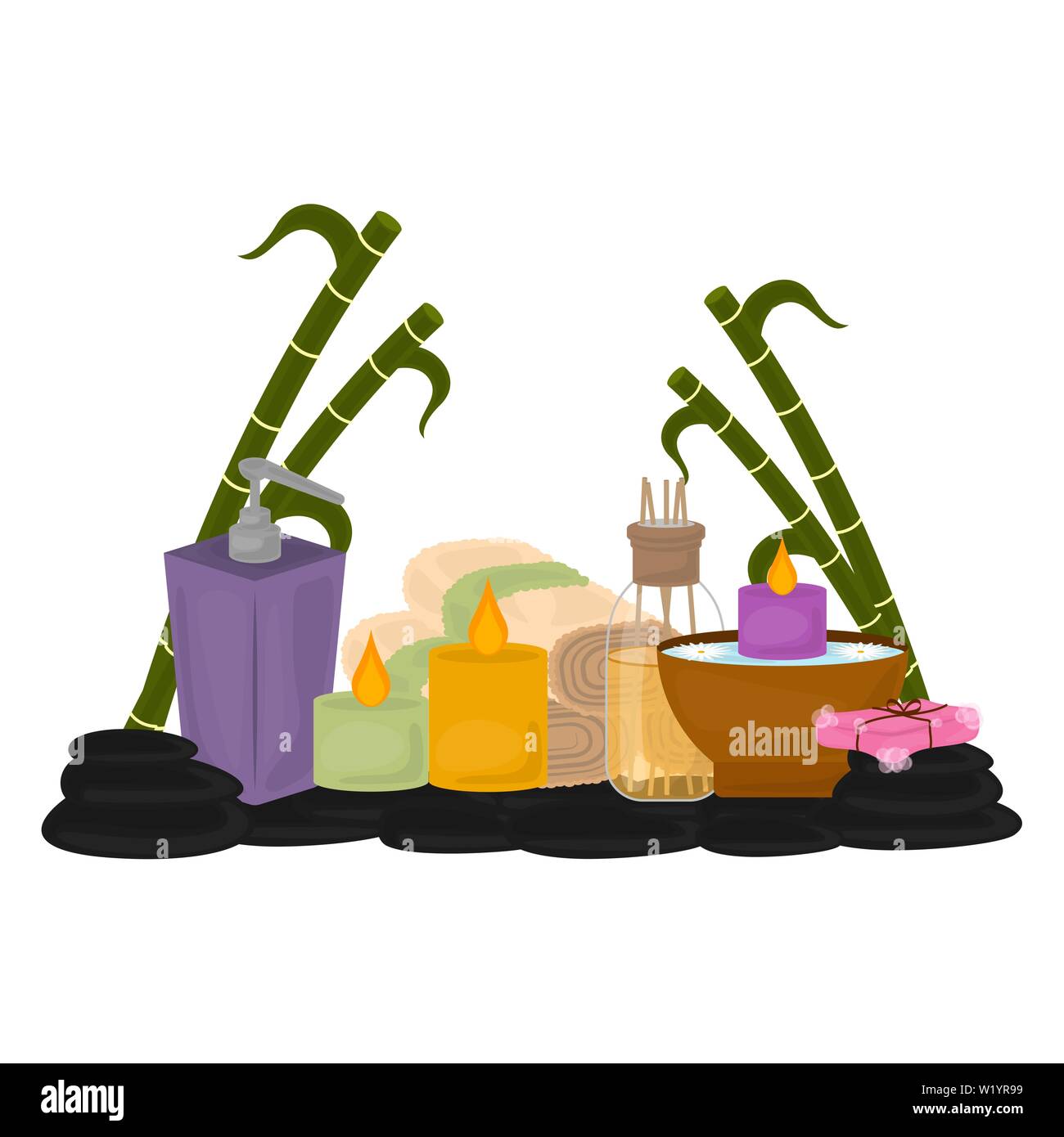 Set of a spa objects image - VEctor Stock Vector Image & Art - Alamy