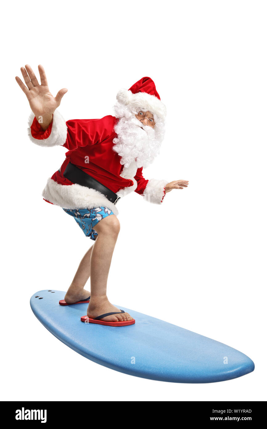 Santa surfer Cut Out Stock Images & Pictures - Alamy