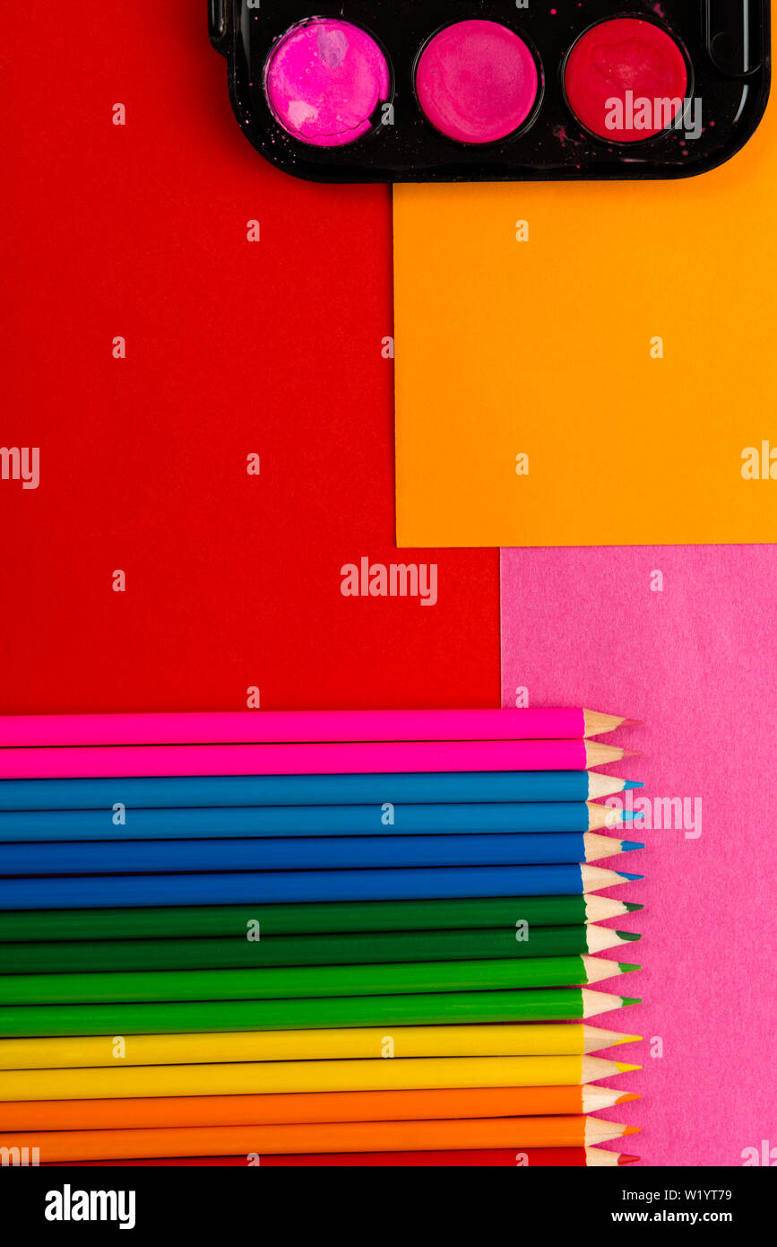 office style composition with stationary objects Stock Photo - Alamy