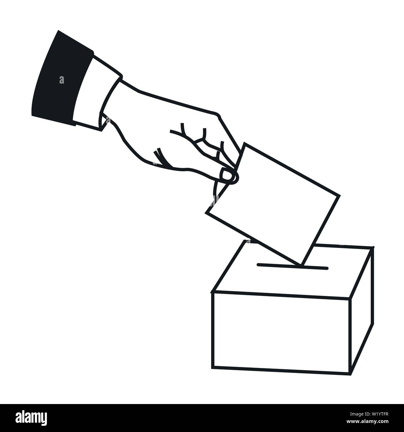 Concept voter registration Black and White Stock Photos & Images - Alamy