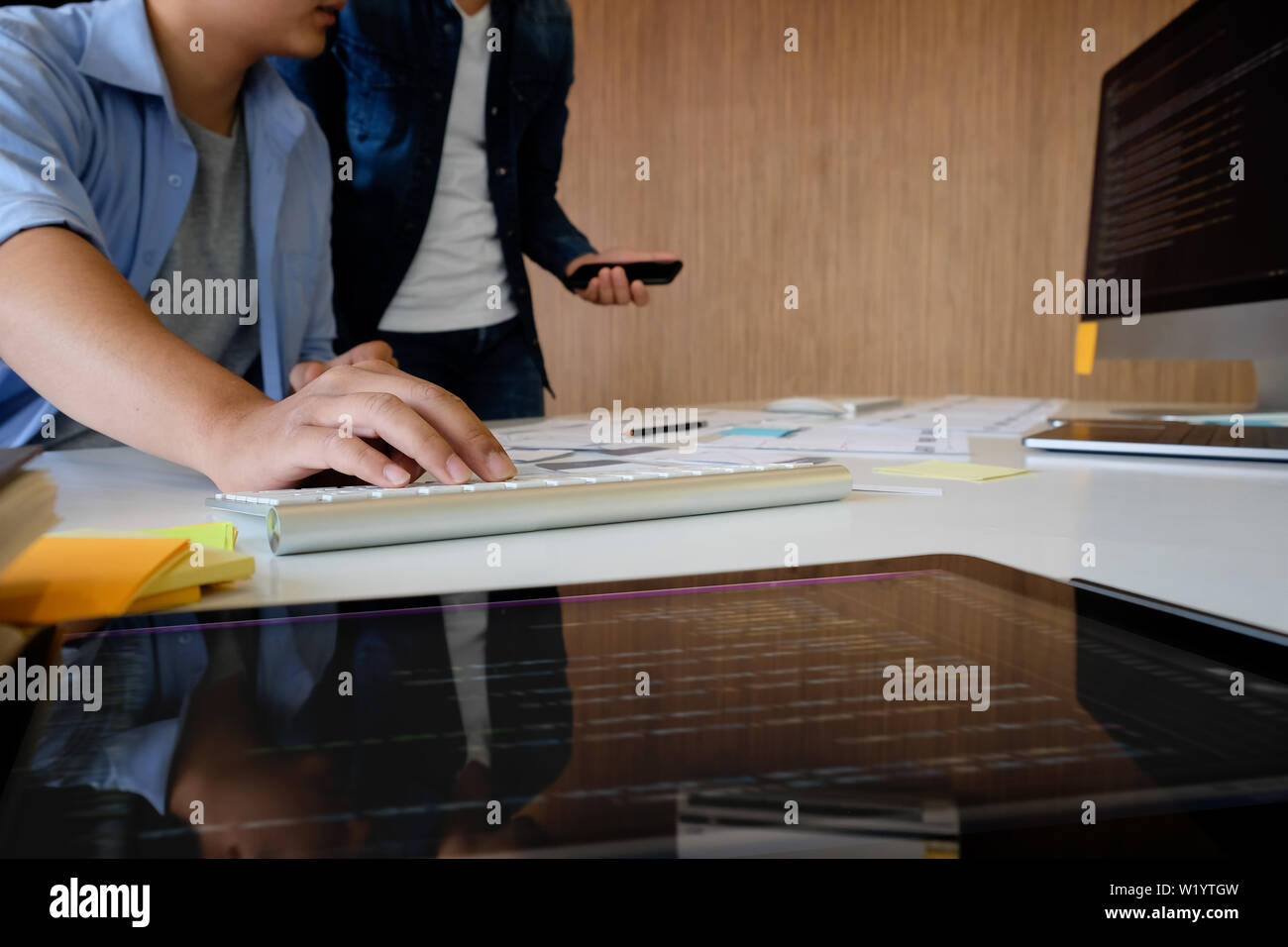 Website designer planning application development draft template layout ...