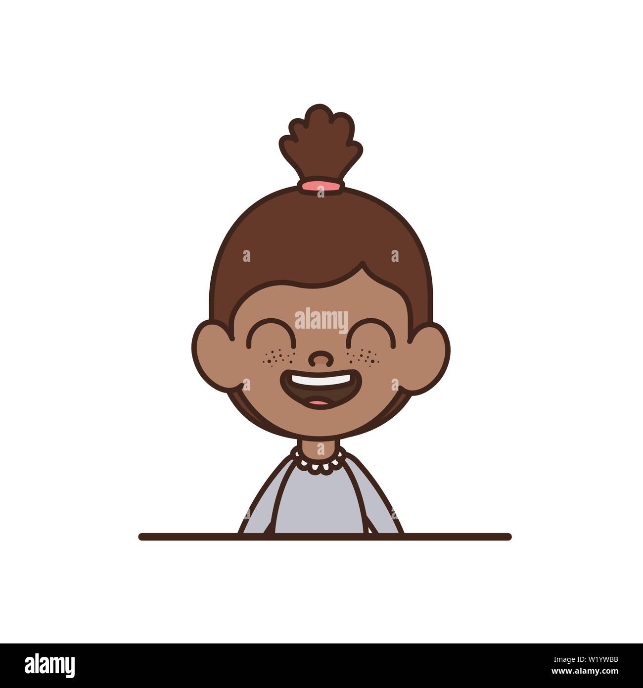 student girl smiling on white background Stock Vector Image & Art - Alamy