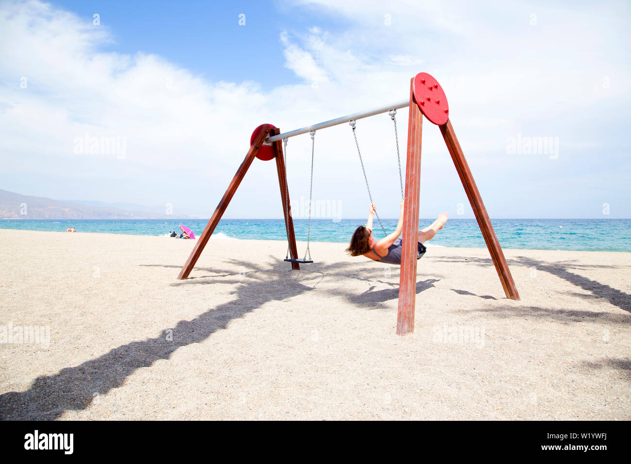 Middle aged woman with sun on face hi-res stock photography and images ...