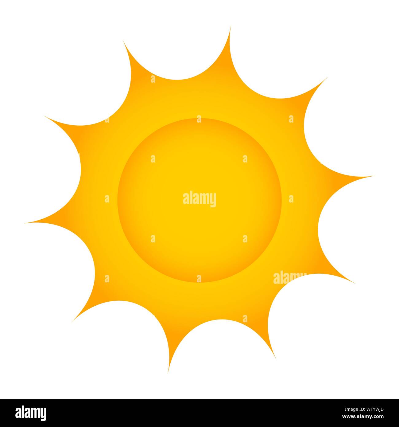 Isolated sun image on a white background - Vectors Stock Vector Image ...