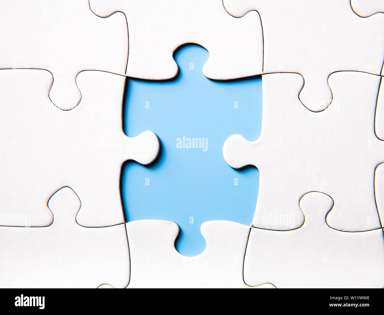 missing a piece of a puzzle Stock Photo - Alamy