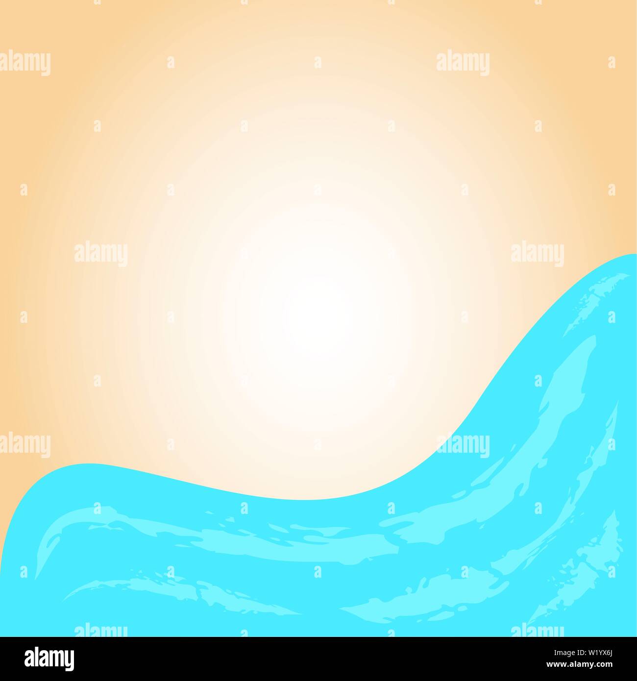 Seashore image with sand, water and waves - Vector Stock Vector Image ...