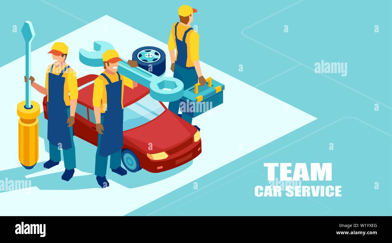 Auto repair shop vector vectors hi-res stock photography and images - Alamy