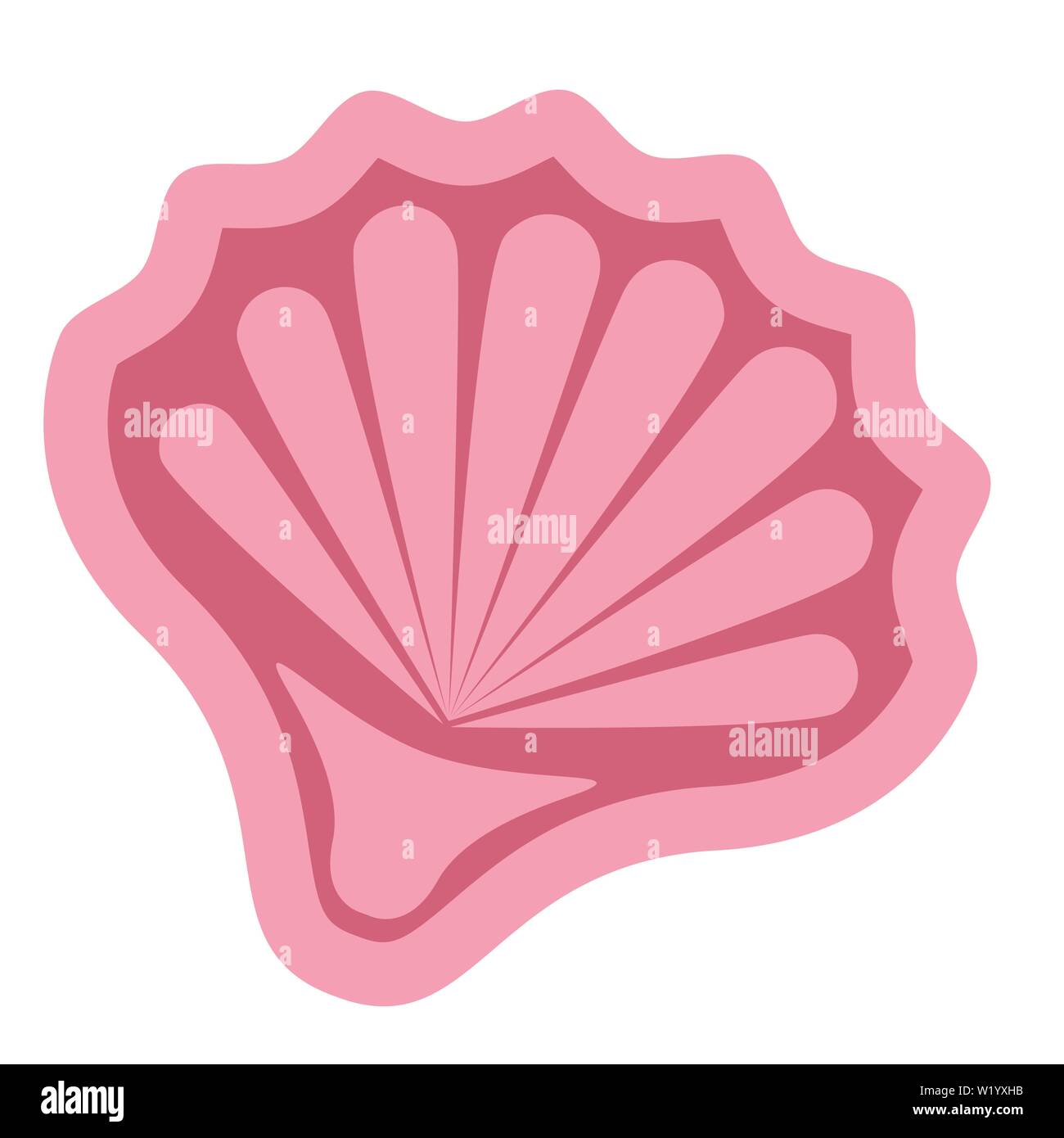 Isolated pink seashell icon on a white background - Vector Stock Vector ...