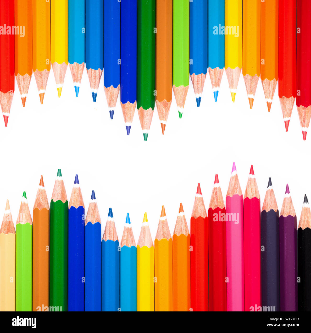many colorful pens and a wave Stock Photo - Alamy