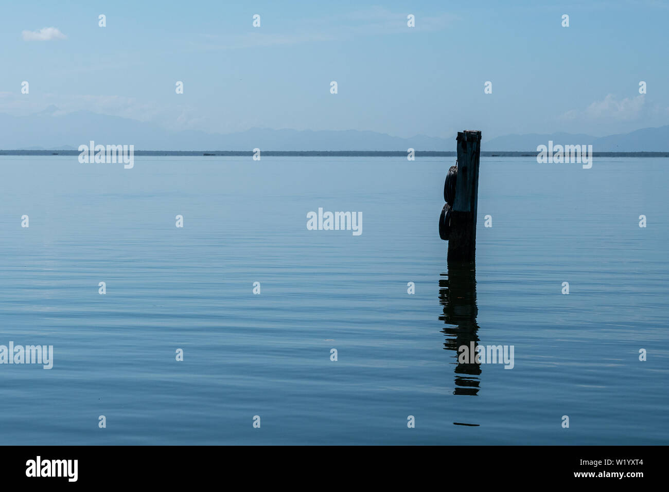 background landscape with blue color tonalities, calm and relaxing ...