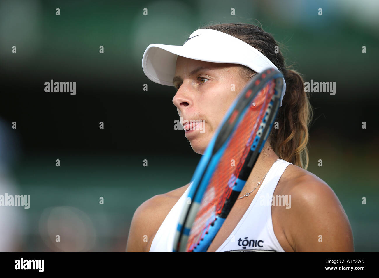 Magda Linette after winning her second round match against Amanda ...