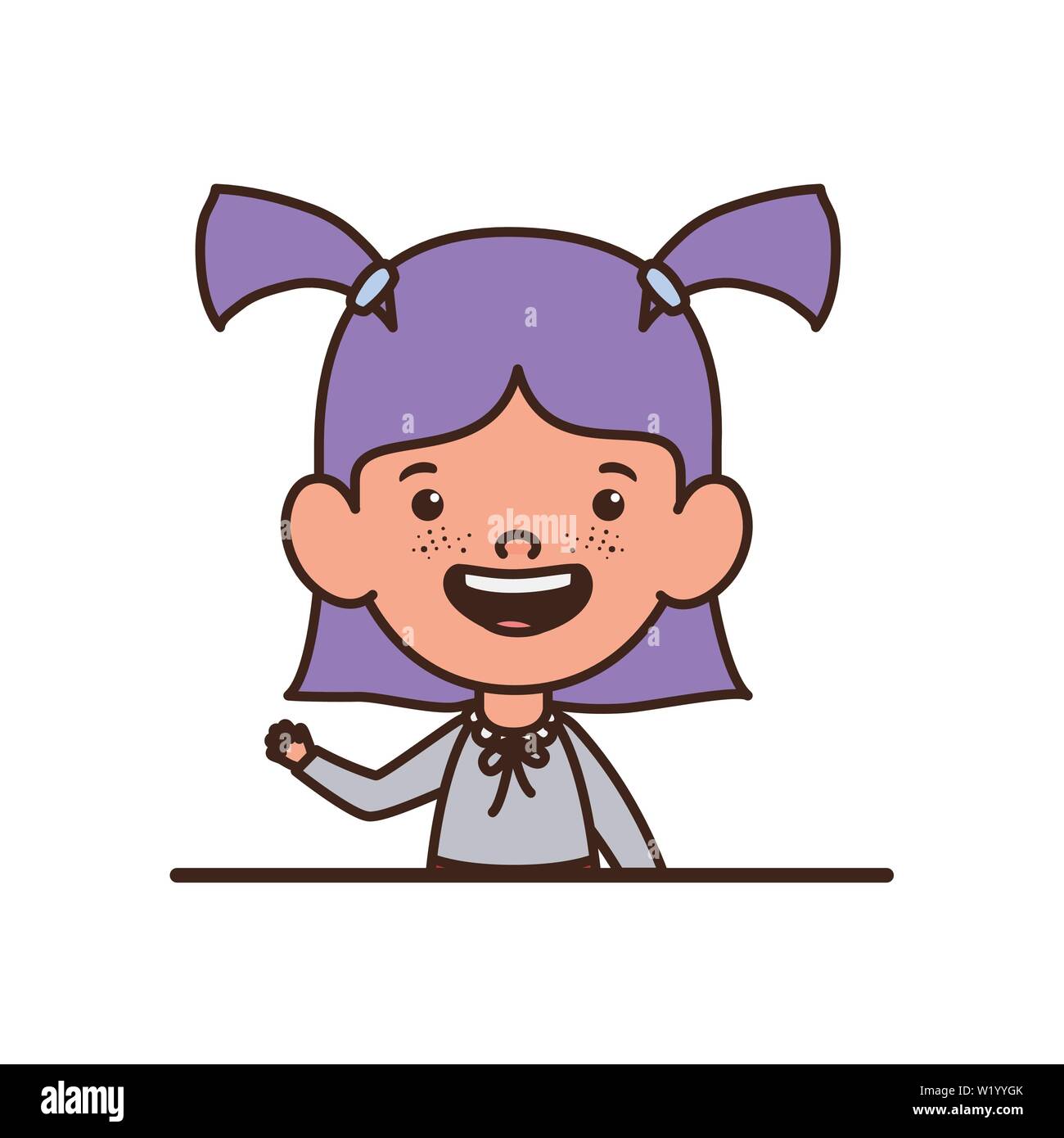 student girl smiling on white background Stock Vector Image & Art - Alamy