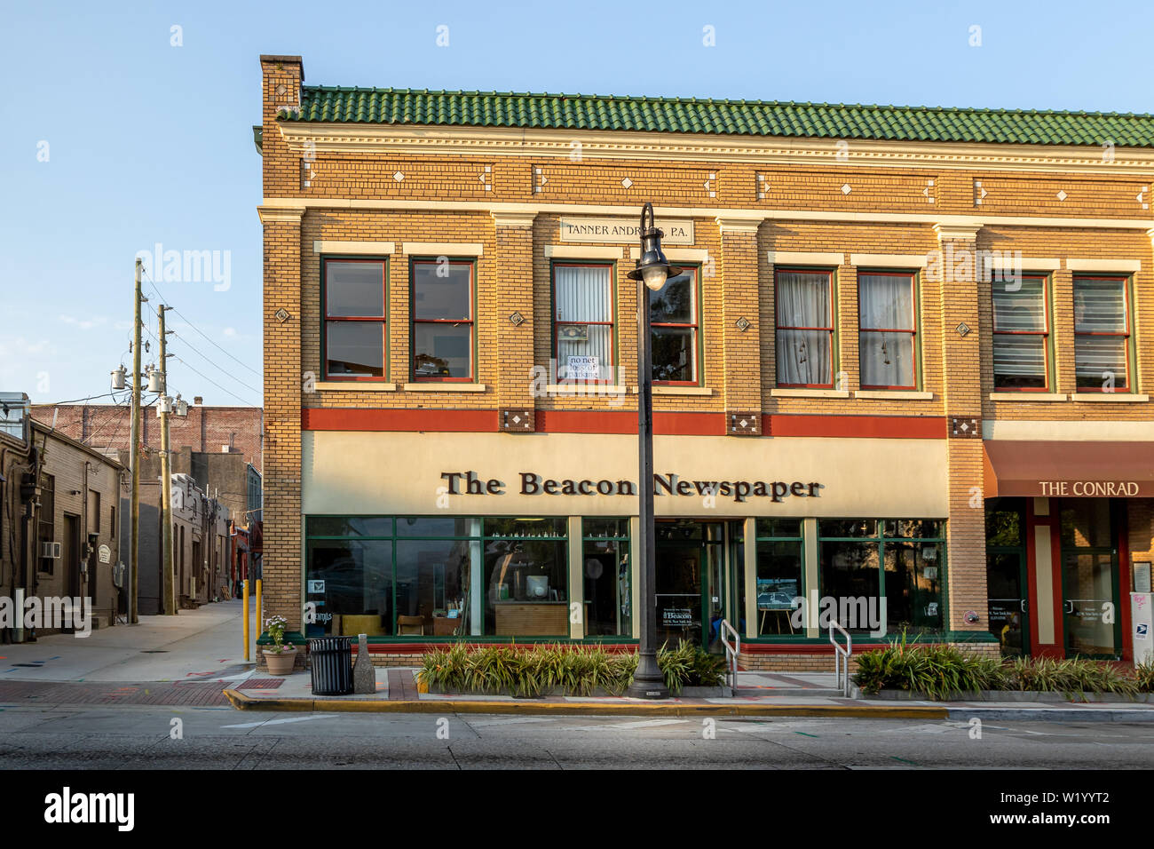 The Beacon Newspaper a brick building headquarters in small historic ...