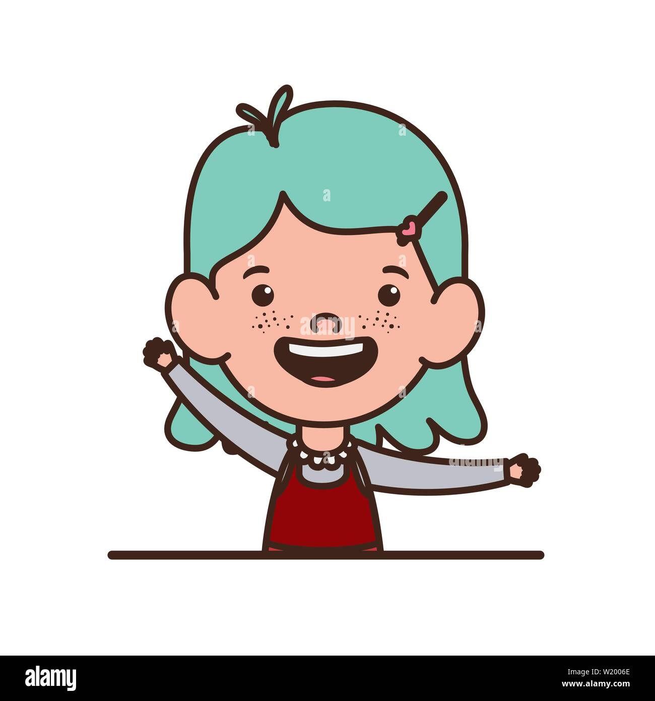 student girl smiling on white background Stock Vector Image & Art - Alamy