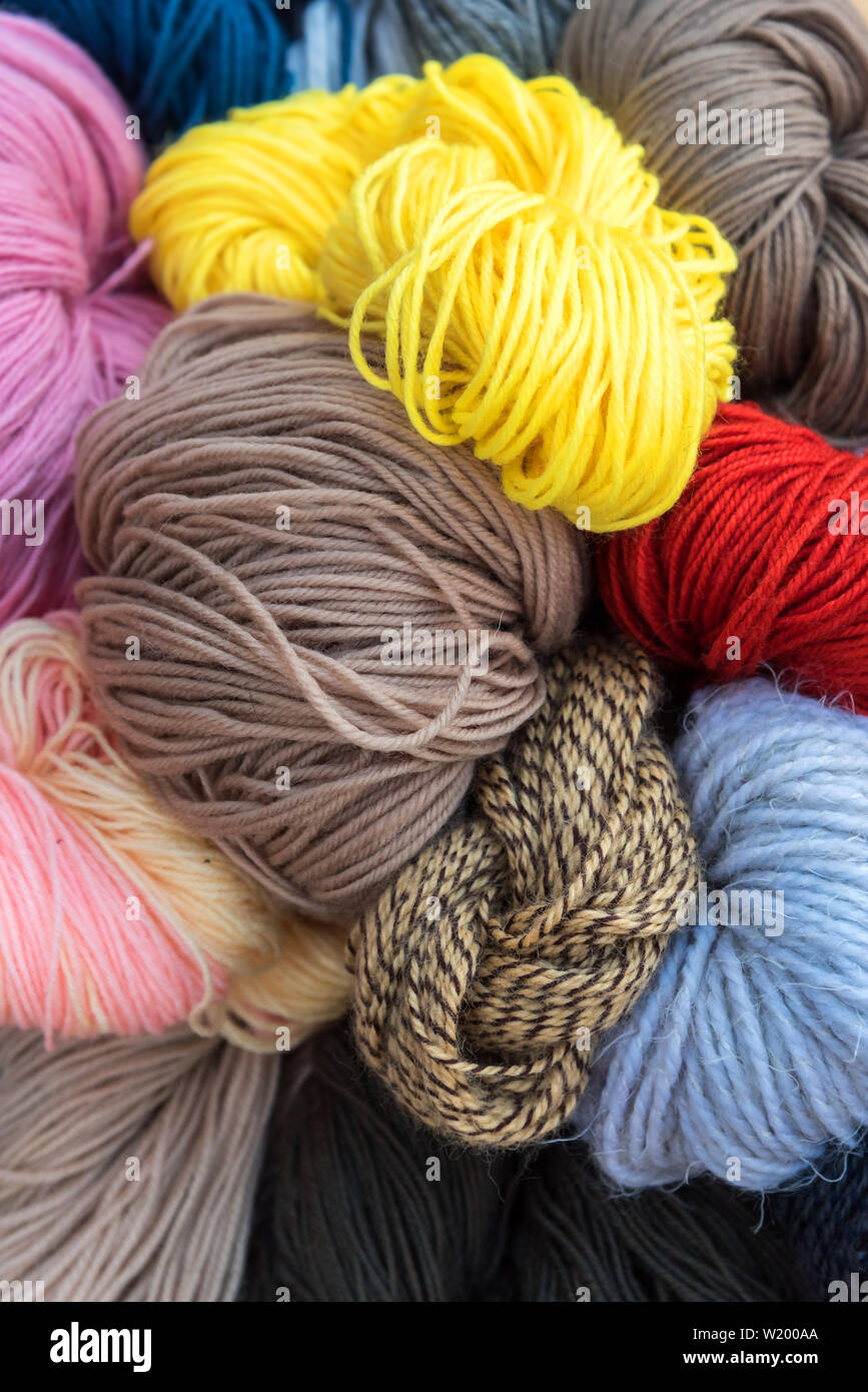 Whool of different colors Stock Photo - Alamy