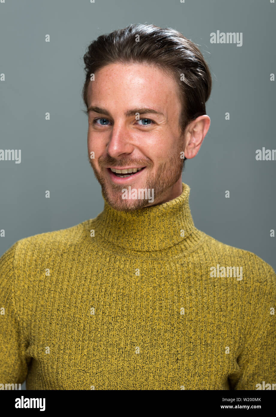 Portraits of a young friendly man Stock Photo - Alamy