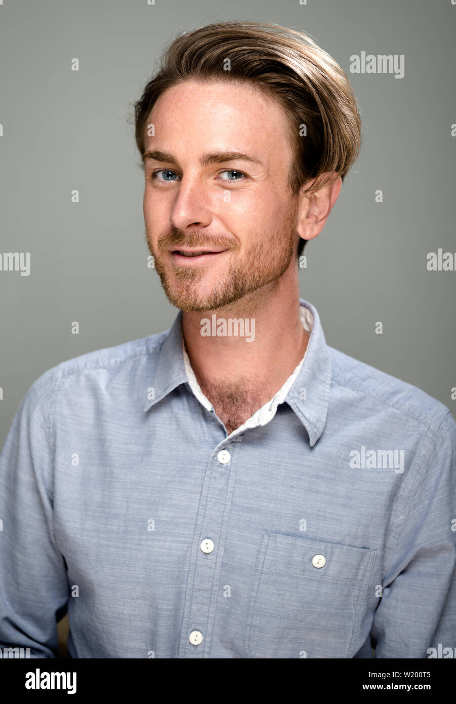 Portraits of a young friendly man Stock Photo - Alamy