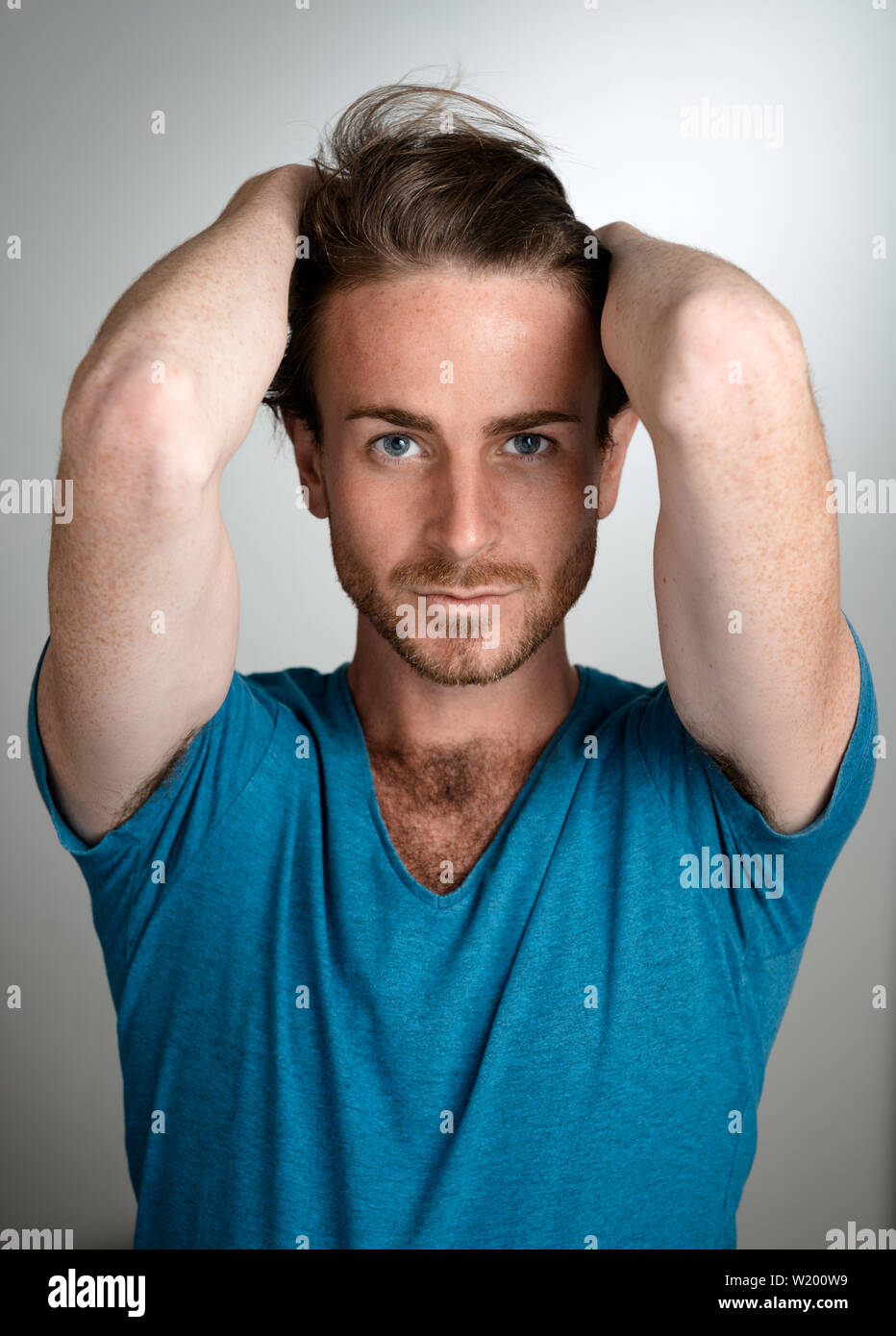 Portraits of a young friendly man Stock Photo - Alamy