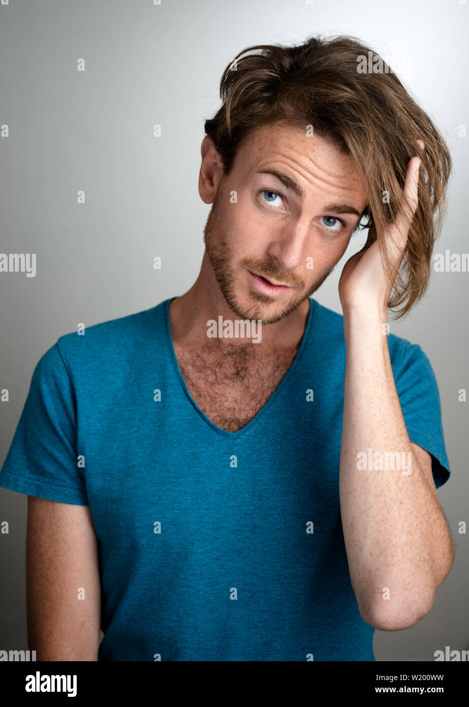 Portraits of a young friendly man Stock Photo - Alamy
