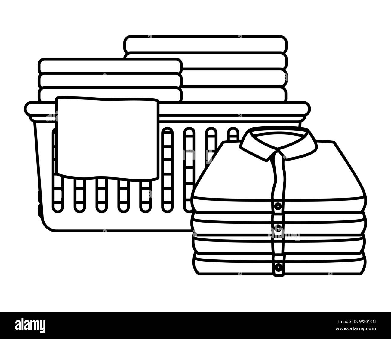 Fold Laundry Clipart Black And White