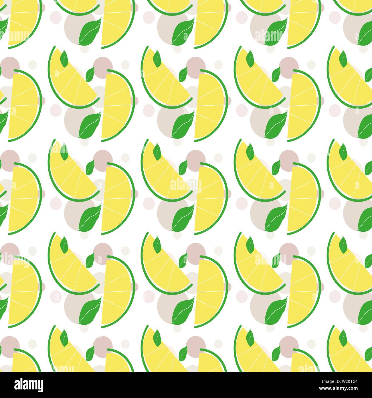 Lemon pattern background, vector illustration. Juicy bright sliced ...
