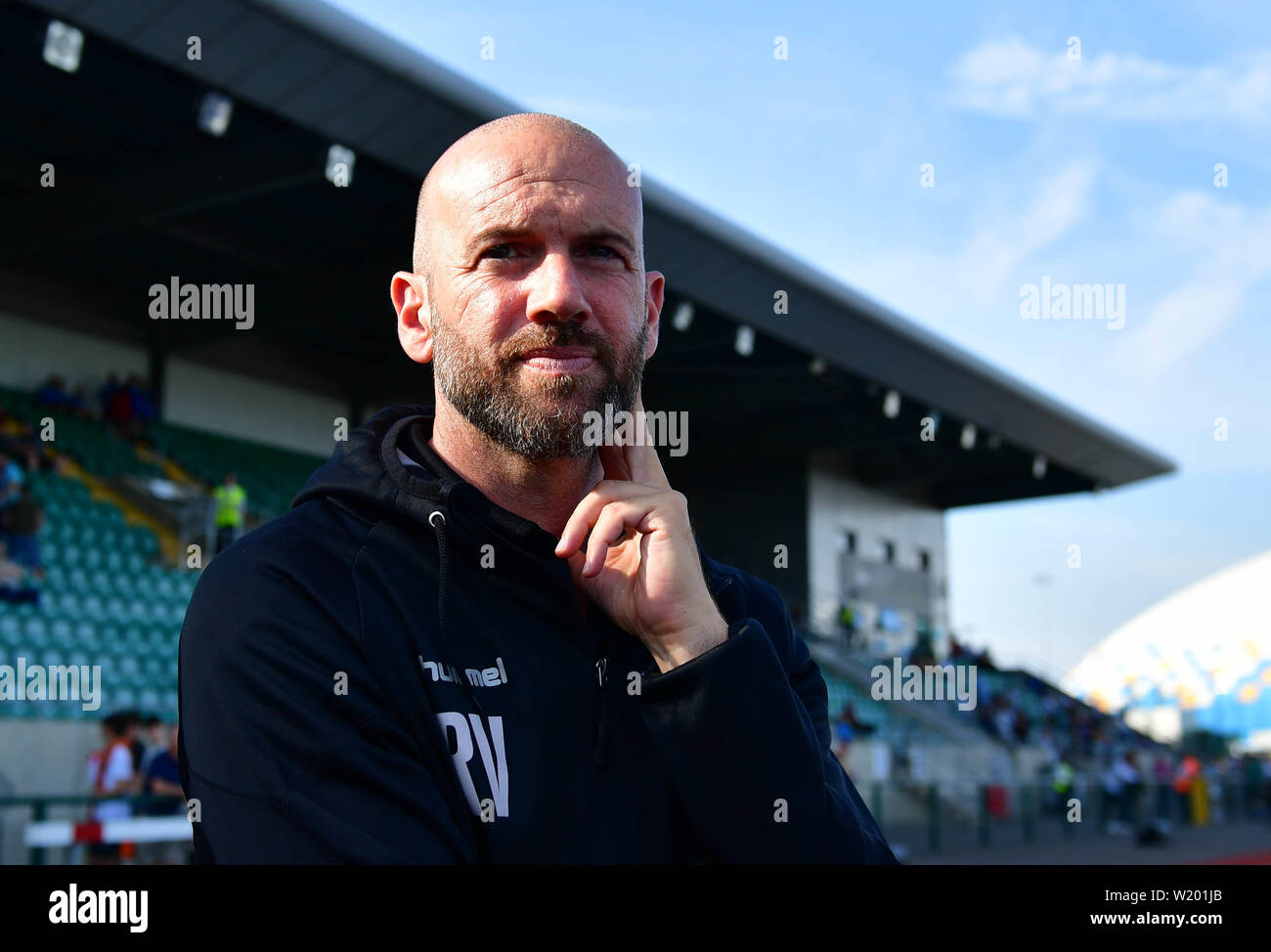 Progres Manager Roland Vrabec before the UEFA Europa League Preliminary ...