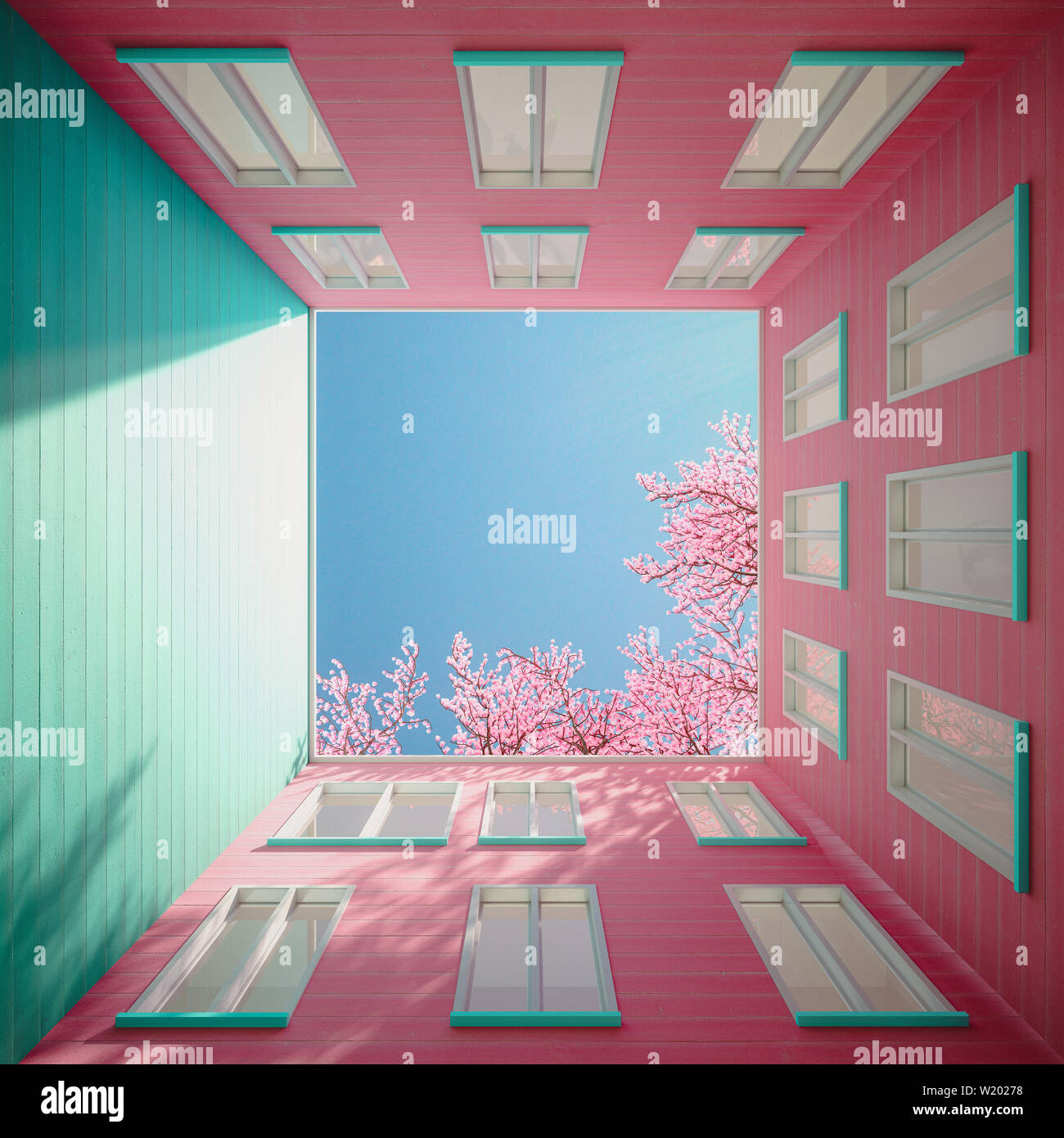 3d rendering patio in hi-res stock photography and images - Alamy