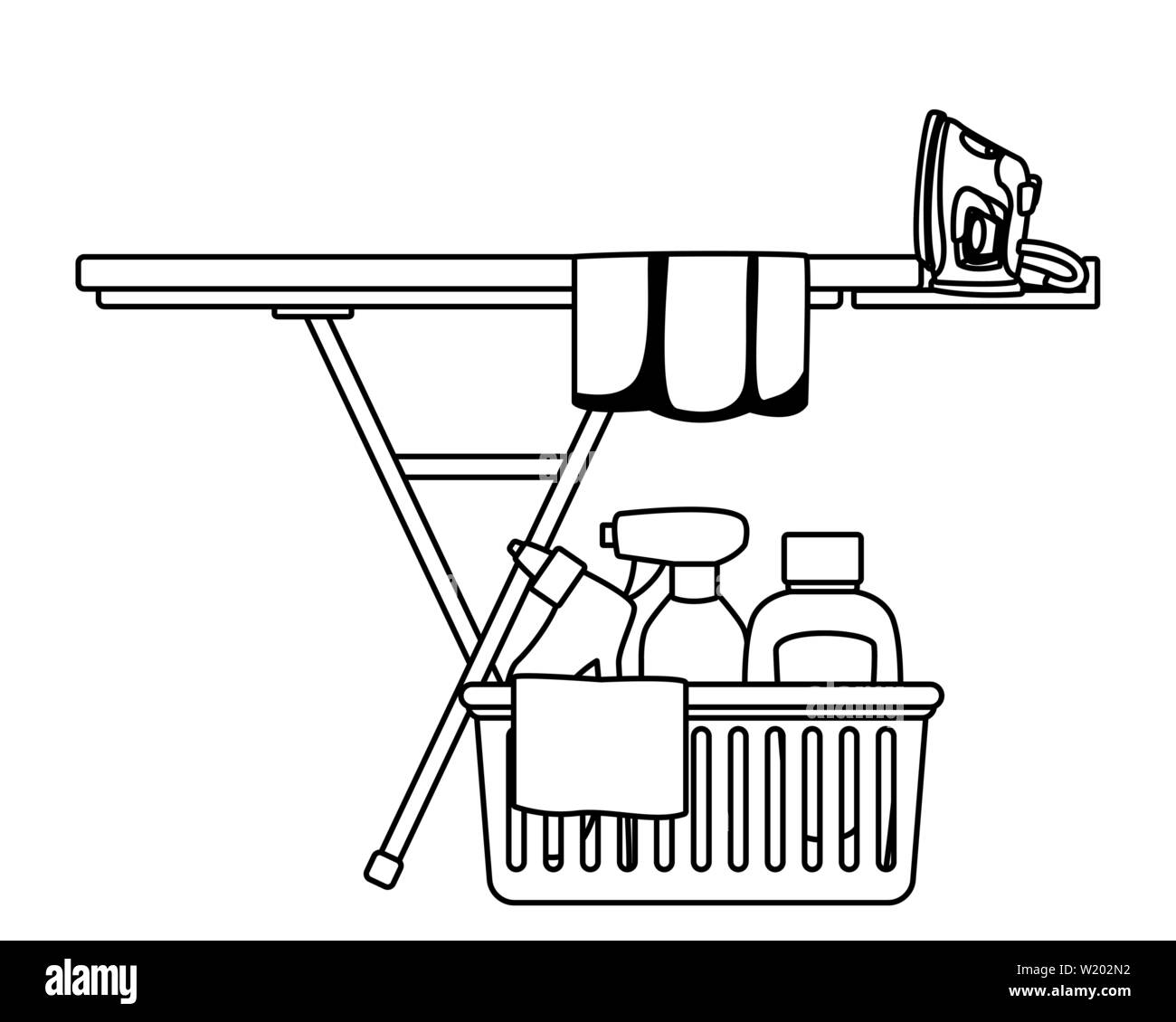 Folded laundry basket Black and White Stock Photos & Images - Alamy