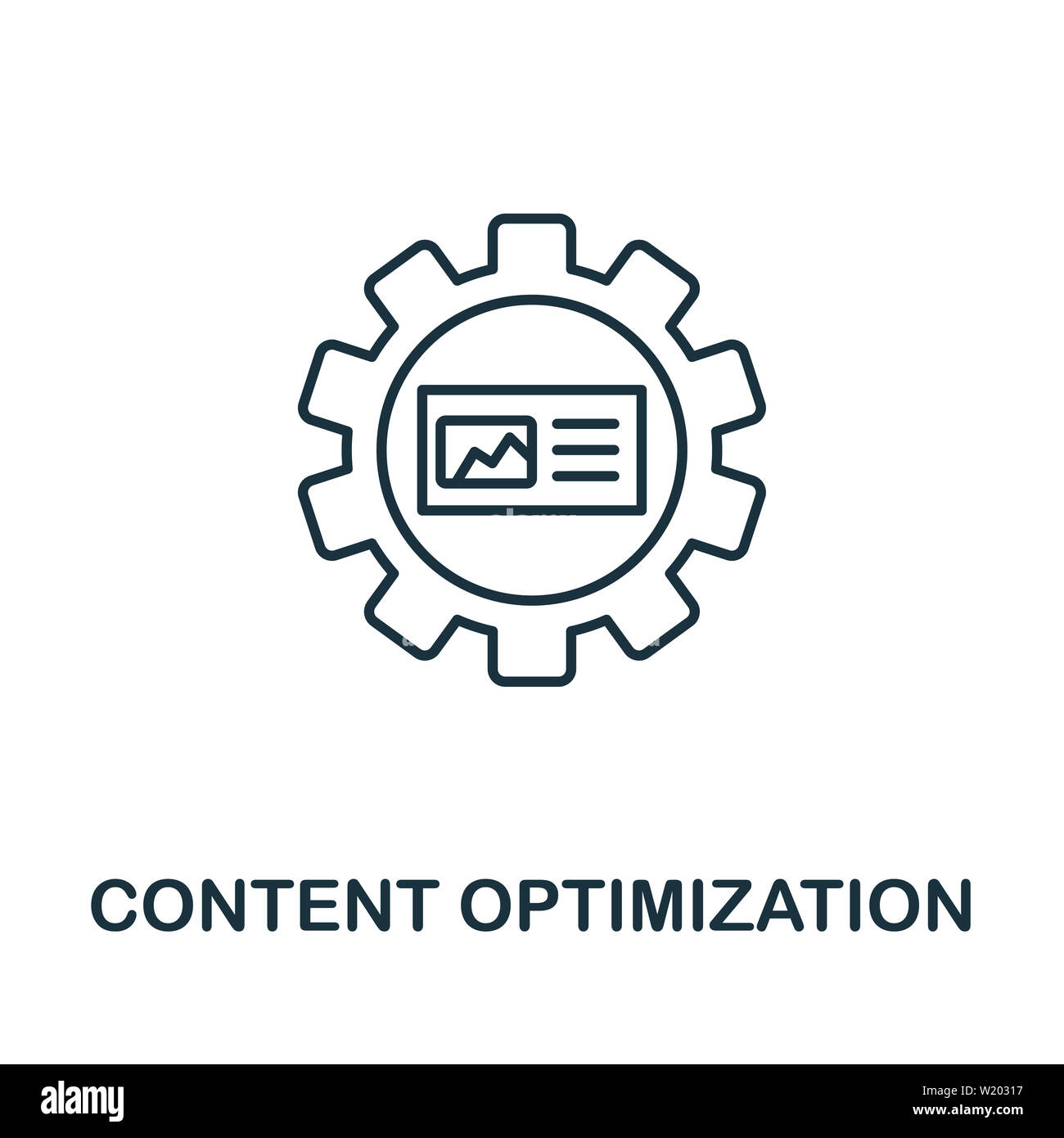 Content Optimization outline icon. Thin line concept element from ...