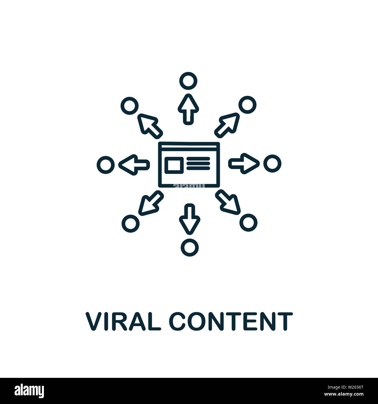 Viral Content outline icon. Thin line concept element from content ...