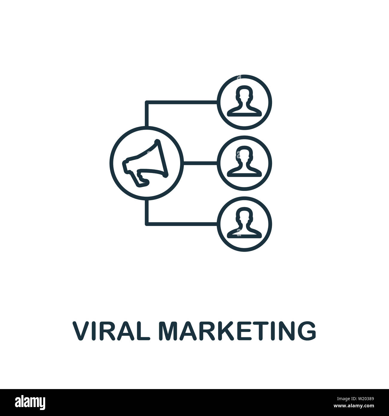 Viral Marketing outline icon. Thin line concept element from content ... Viral Marketing outline icon. Thin line concept element from content ...