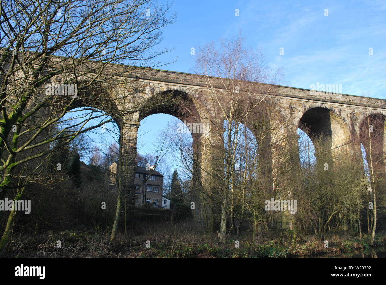 Uppermill viaduct Lancashire UK Stock Photo - Alamy