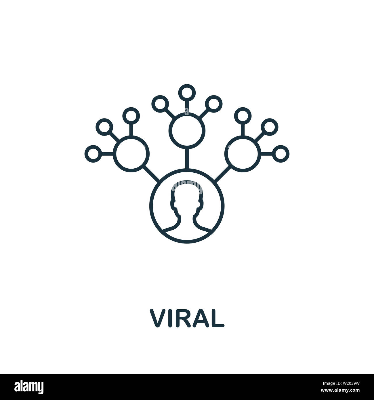 Viral outline icon. Thin line concept element from content icons ...