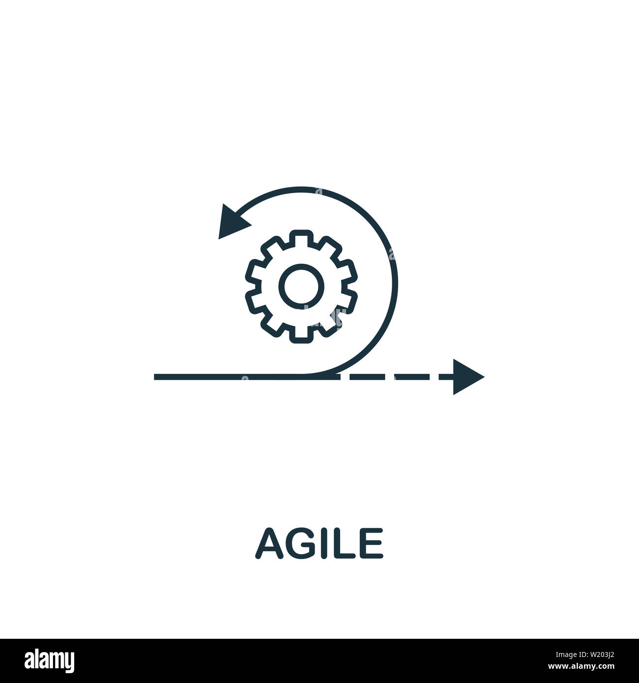 Agile outline icon. Thin line concept element from content icons ...