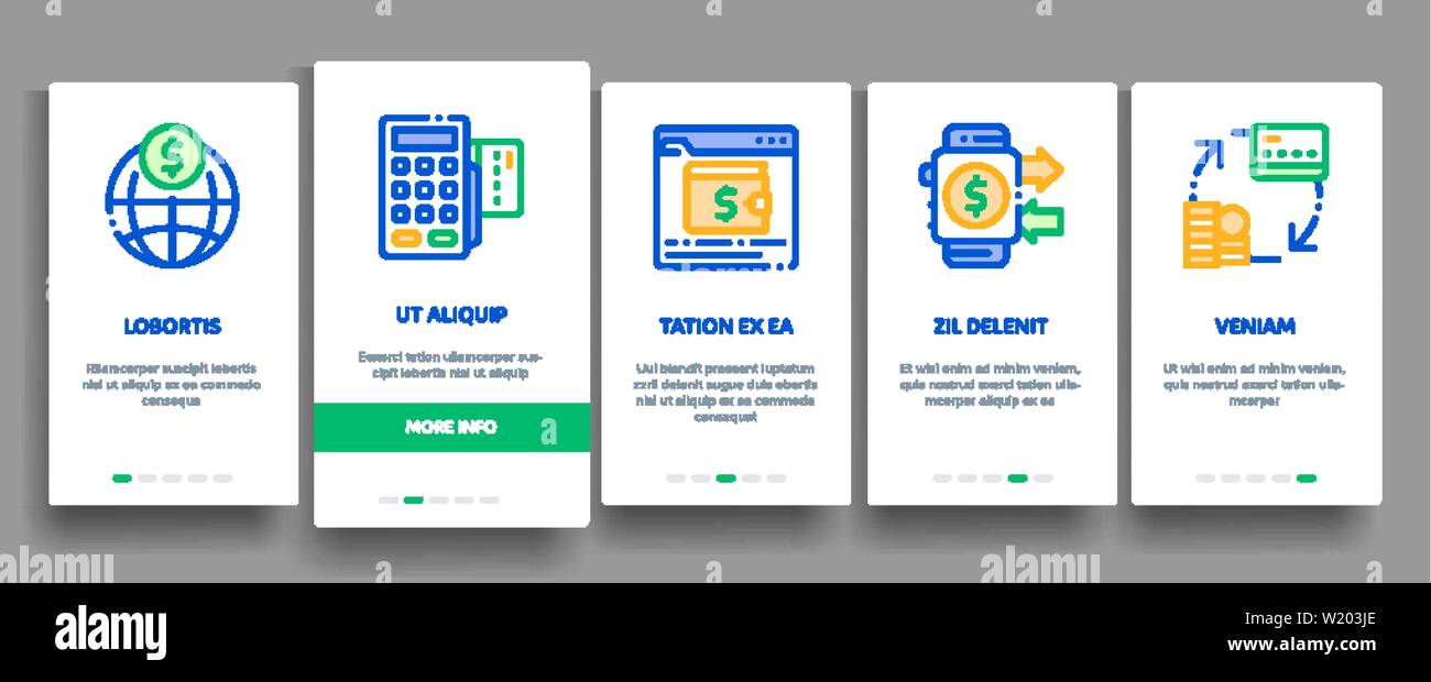 Online Transactions Vector Onboarding Stock Vector Image & Art - Alamy