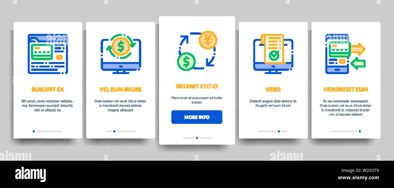 Online Transactions Vector Onboarding Stock Vector Image & Art - Alamy