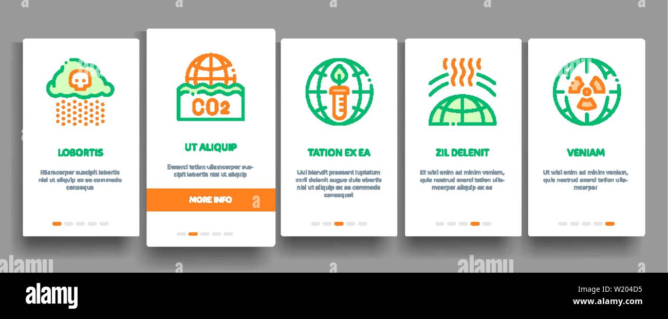 Environmental Problems Vector Onboarding Stock Vector Image & Art - Alamy