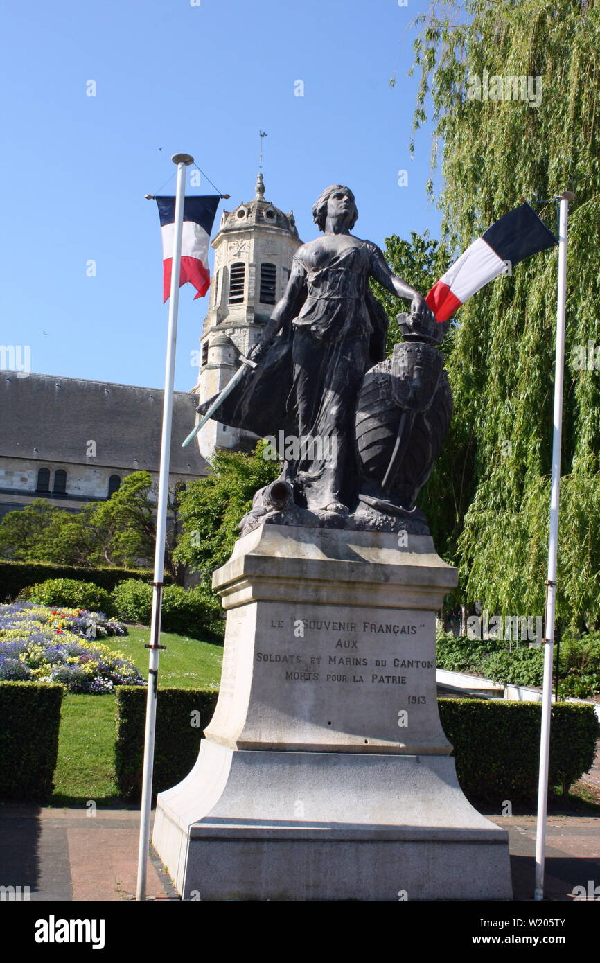 Franco-Prussian War Memorial Statue in front of St. Leopold Catholic ...