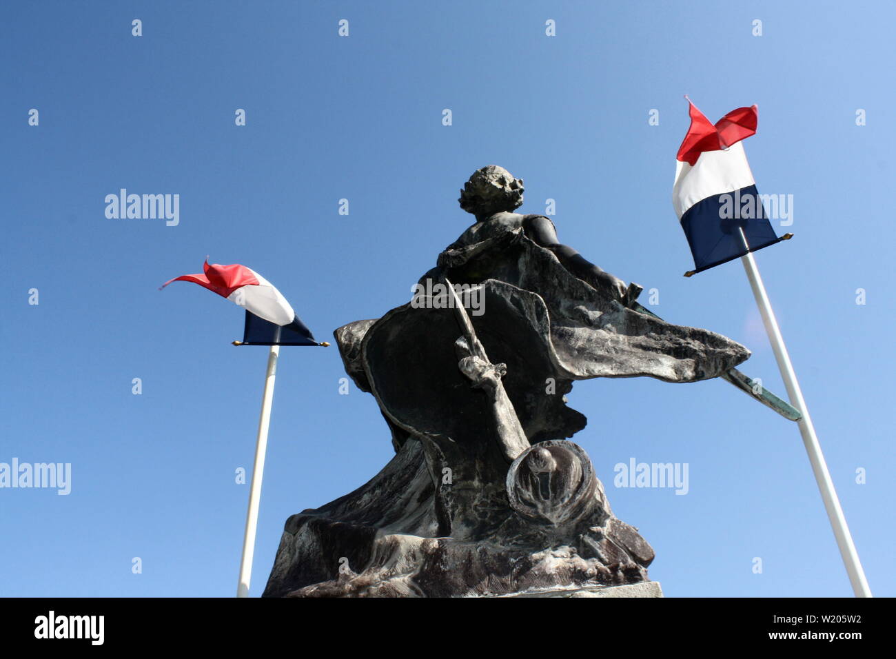 View of the Franco-Prussian War Memorial in Honfleur, France Stock ...
