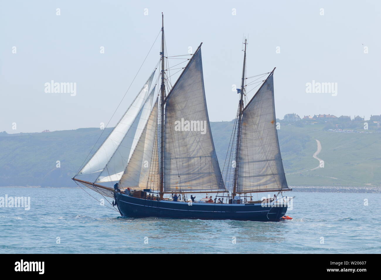 A Yacht in Scarborough, North Yorkshire,UK Stock Photo - Alamy