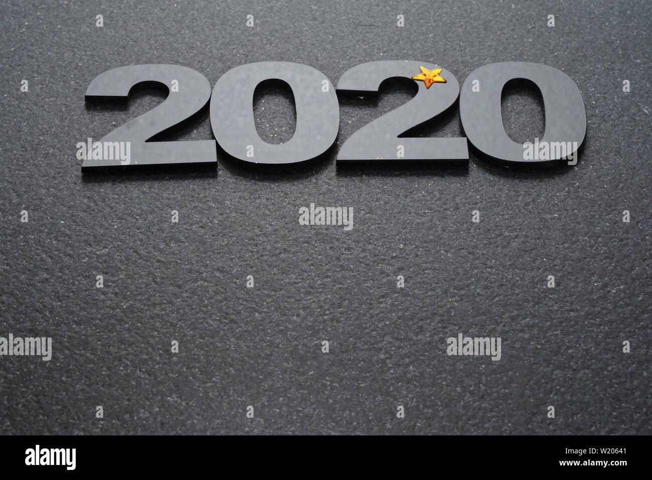 Happy New Year 2020. Symbol from number 2020 on stone background Stock ...