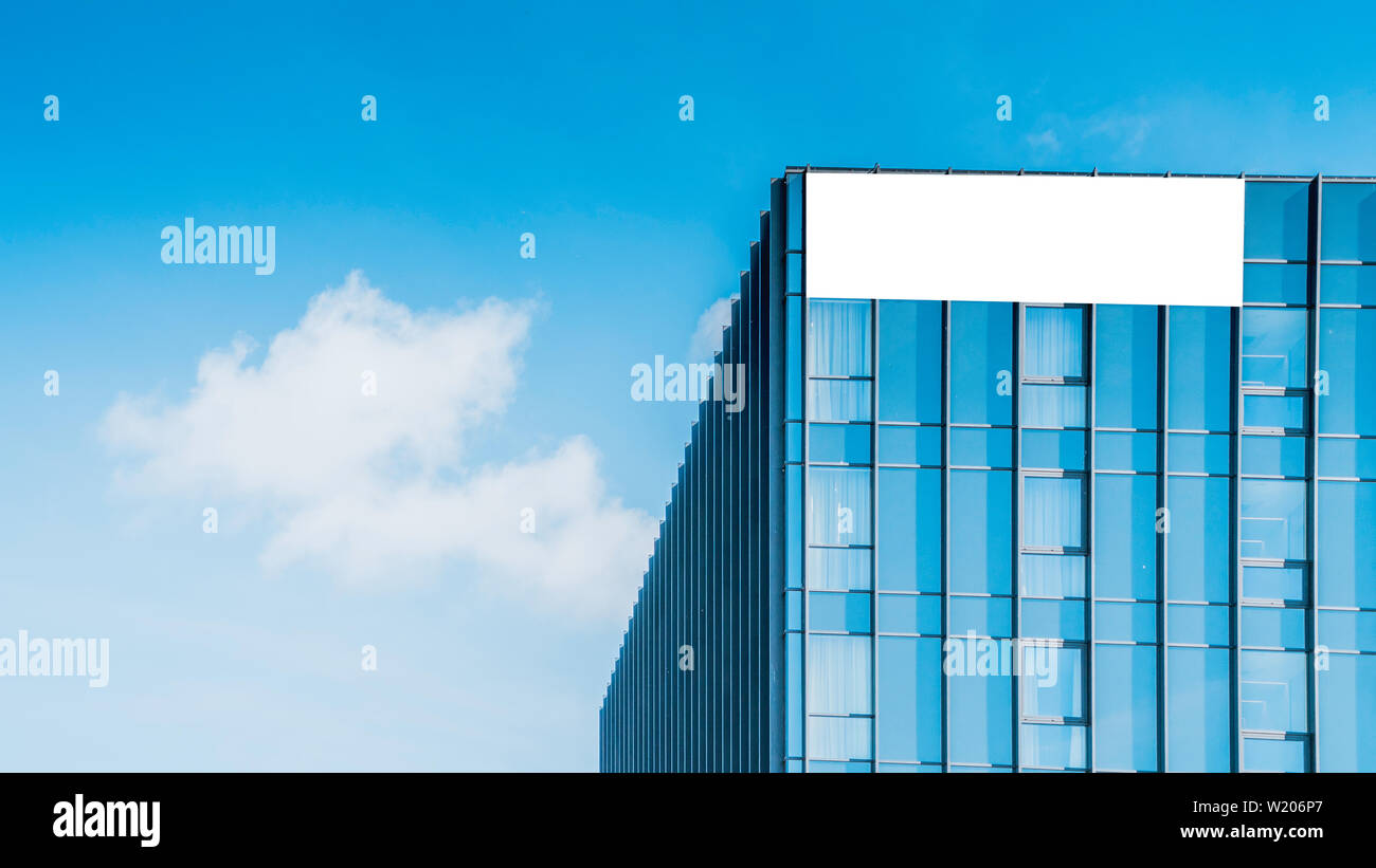 Mock up. Horizontal blank billboard outdoors, outdoor advertising on ...