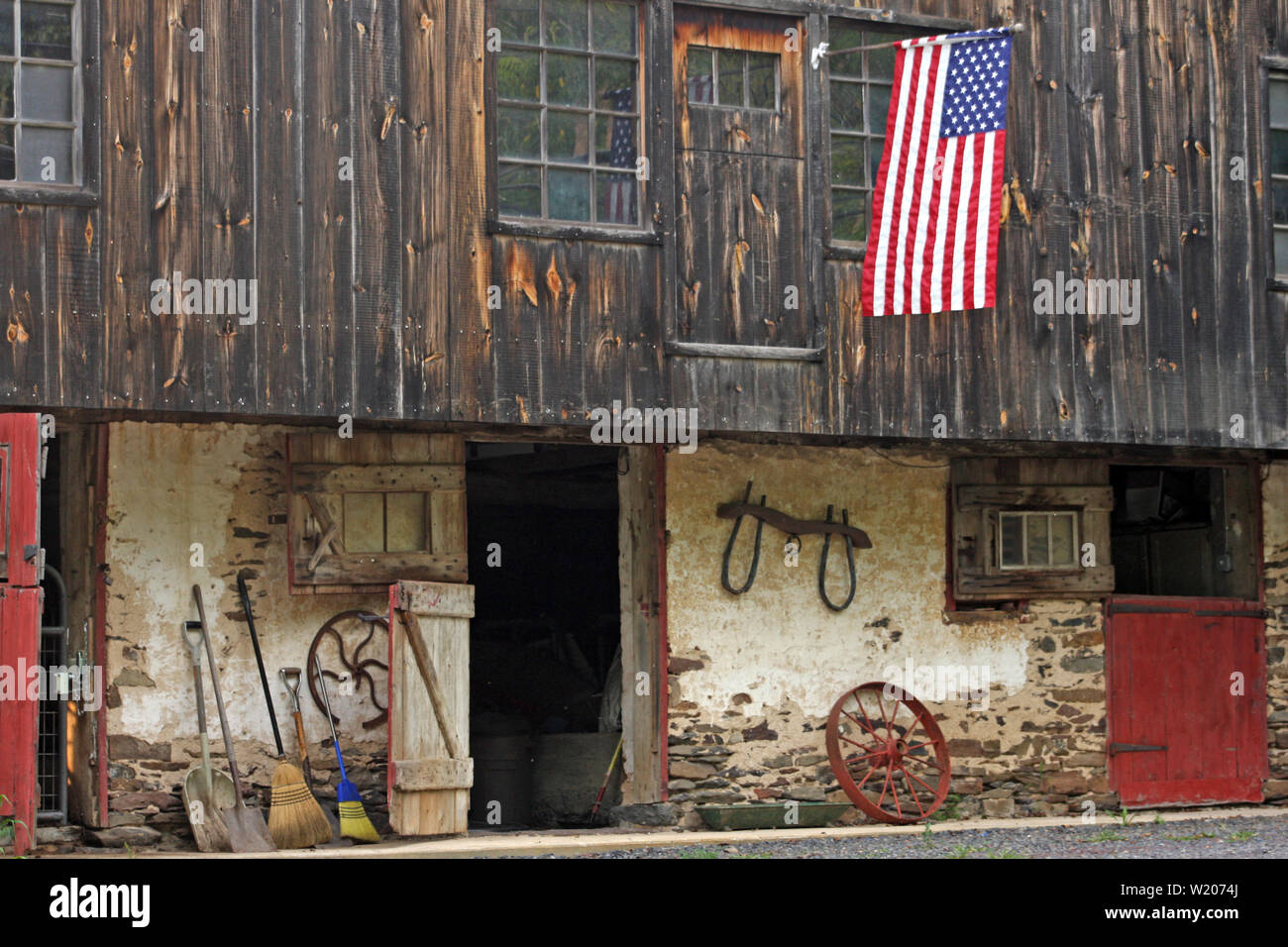 Massive old barn in rural Pennsylvania, USA Stock Photo - Alamy