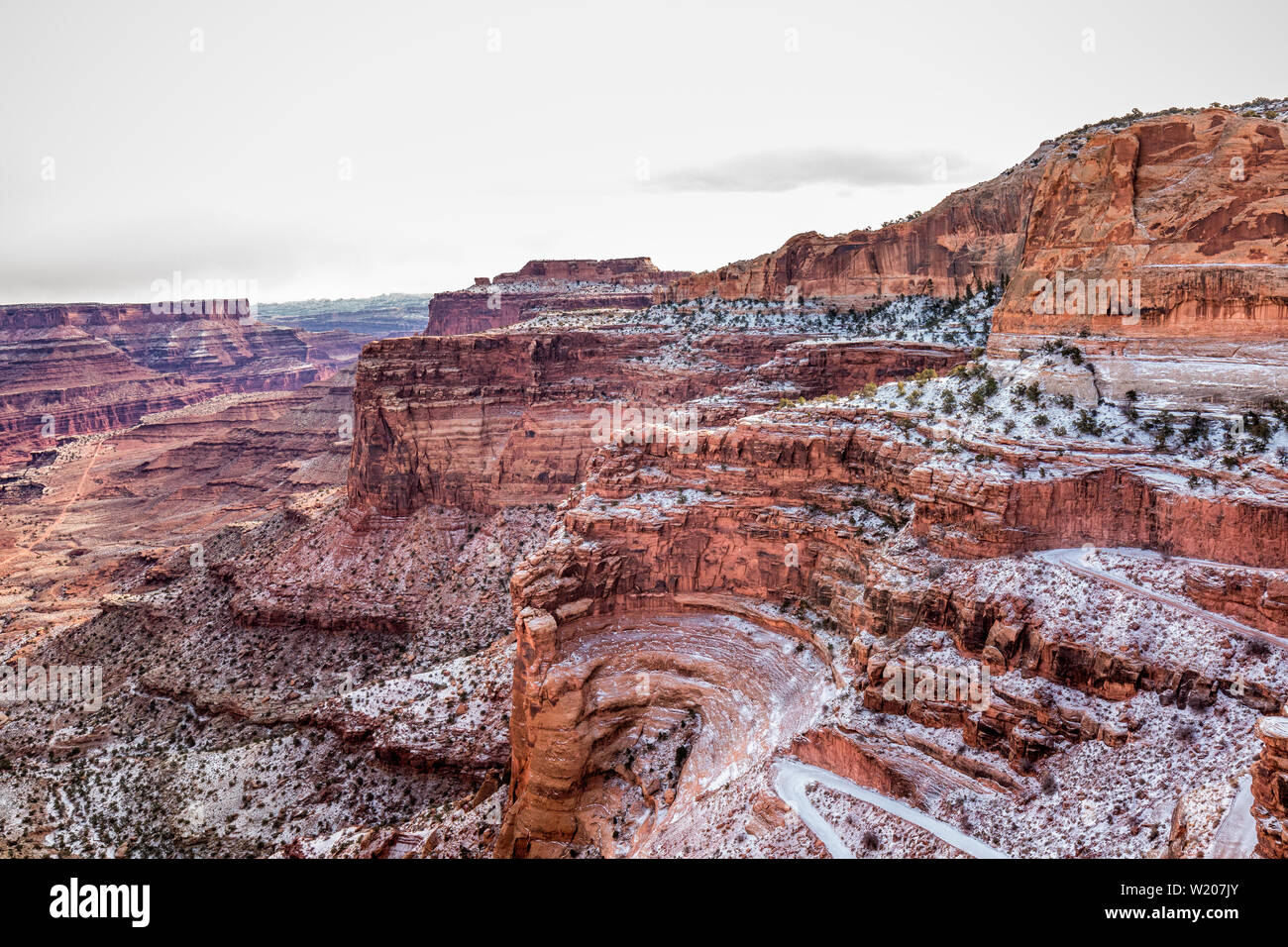A beautiful winter day in winter after heavy snow, Canyonlands National ...
