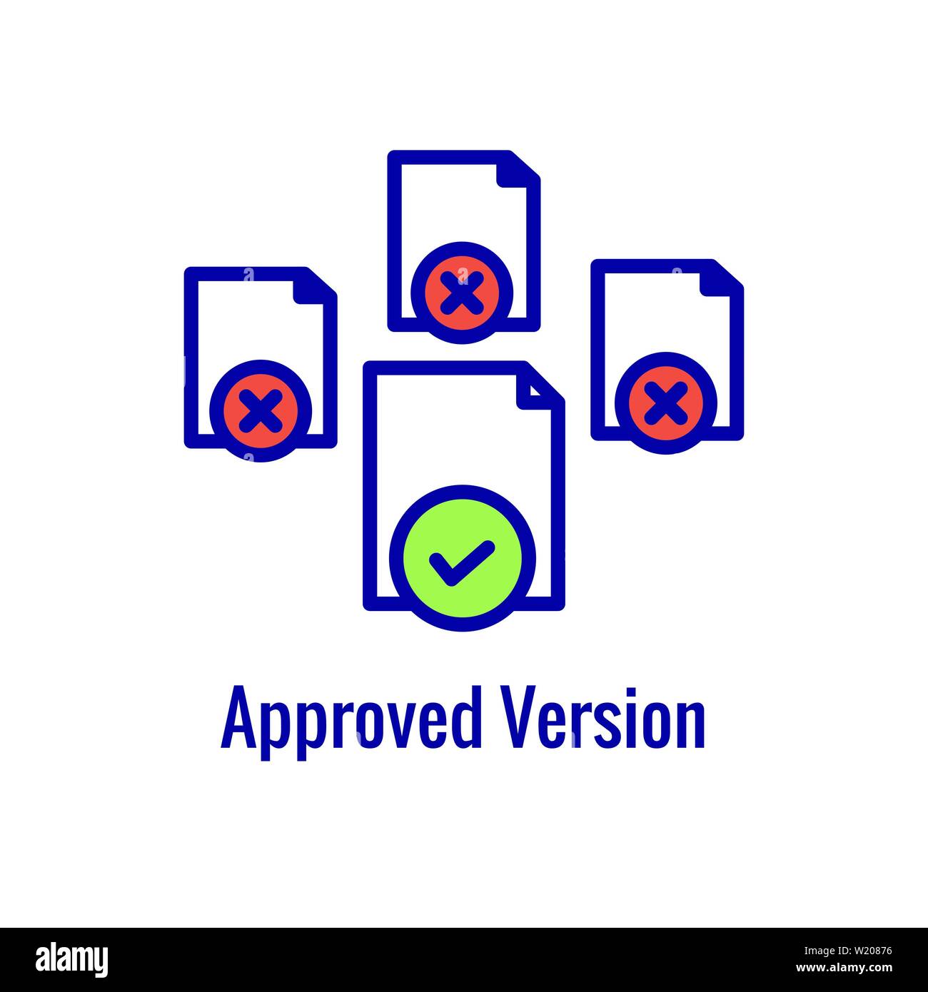 Approval & Signature Icon with approved imagery - to show someone's ...