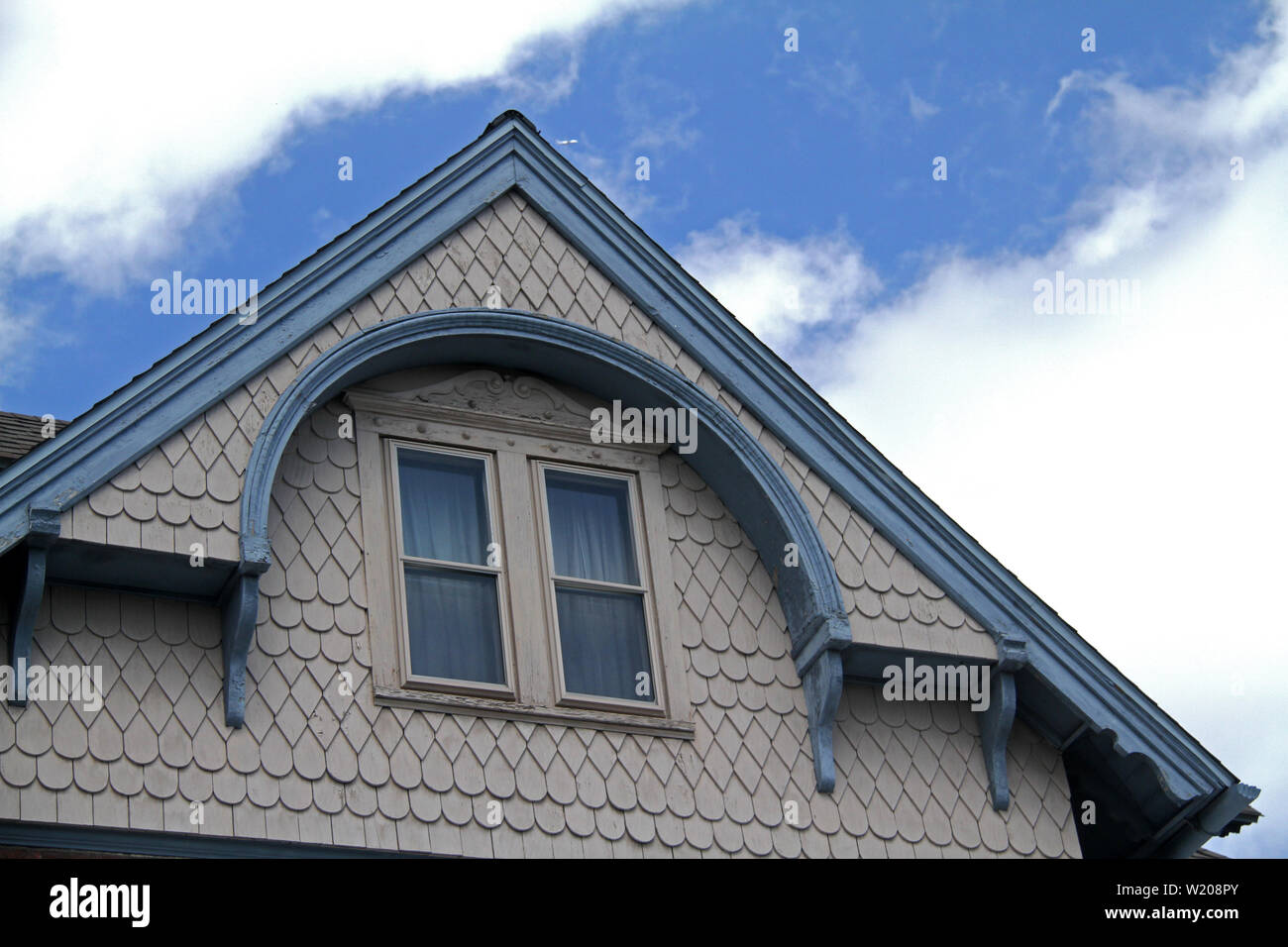 Architectural details on the exterior of a house in Pennsylvania, USA ...
