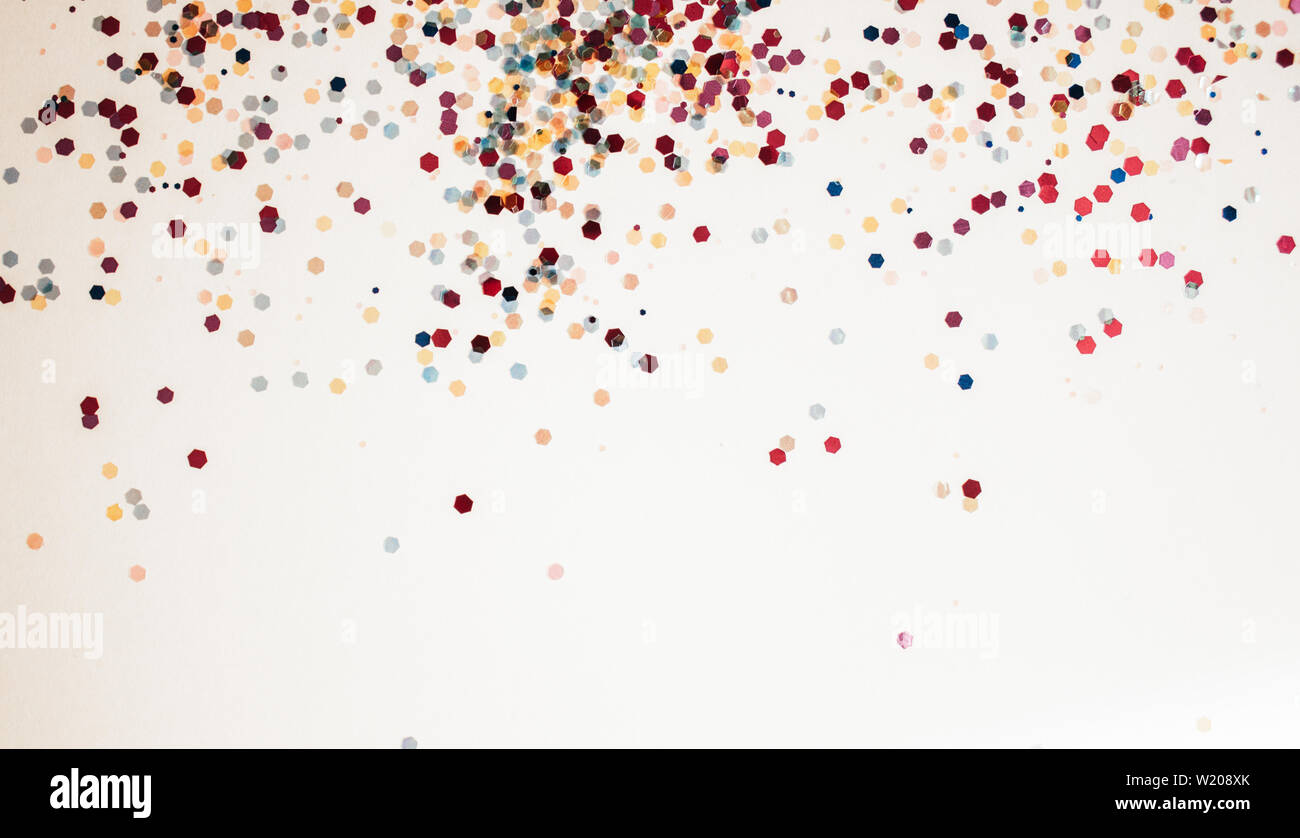 Beige festive background with sparkles. Flat lay style Stock Photo - Alamy