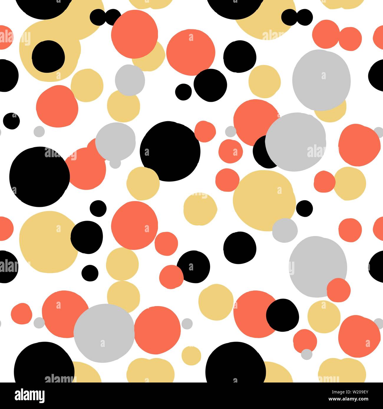 Orange And Black Polka Dot Background